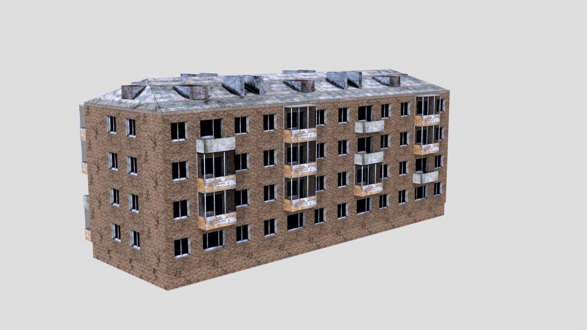 3D Russian Low-poly Building - TurboSquid 1435845