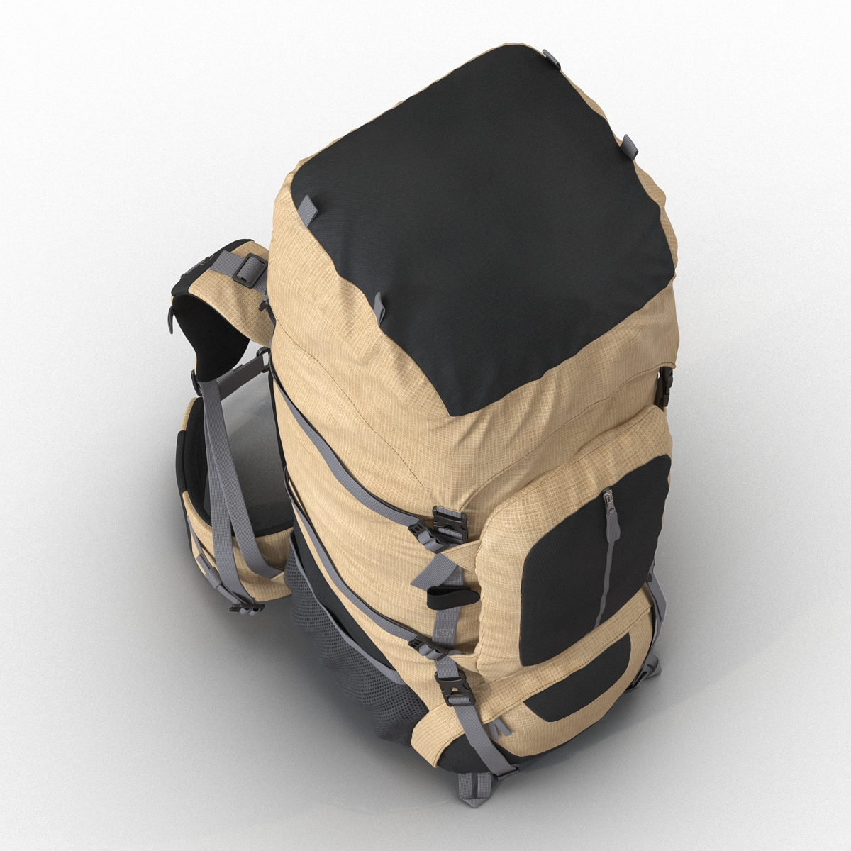 3d model large camping backpack generic