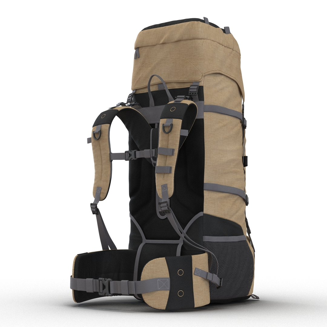 3d model large camping backpack generic