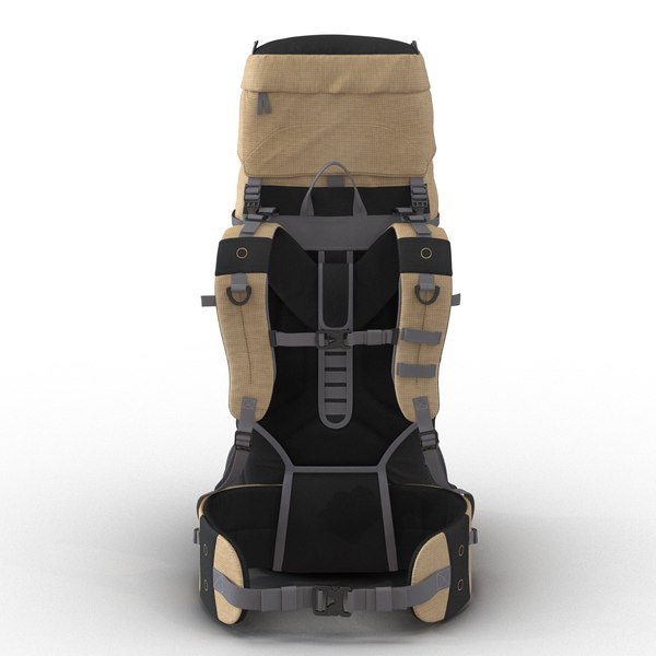 3d model large camping backpack generic