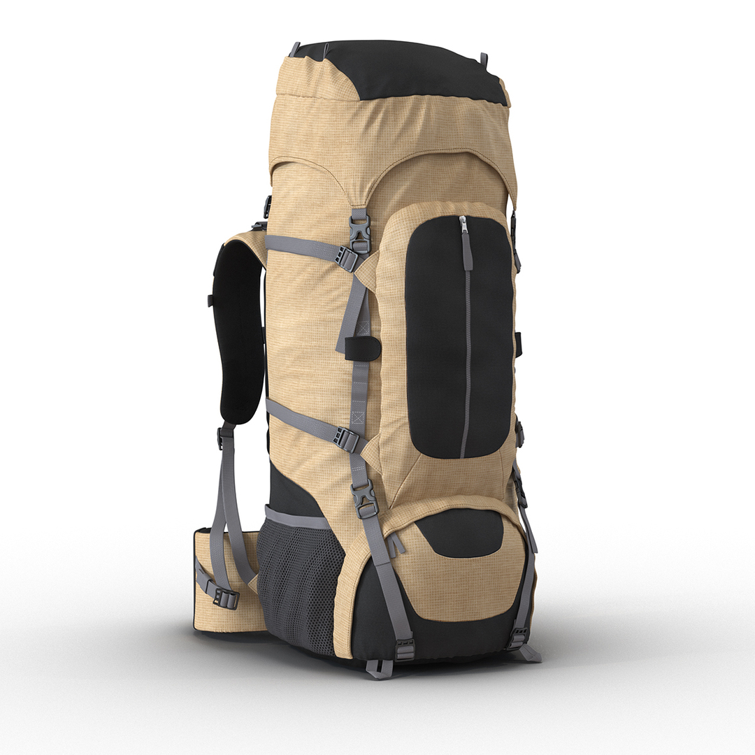 3d model large camping backpack generic