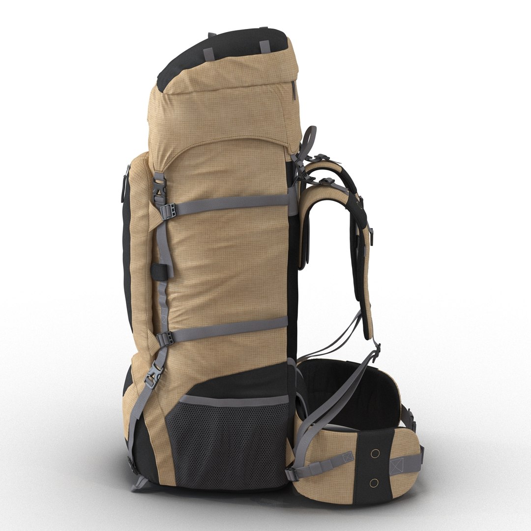 3d model large camping backpack generic