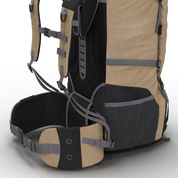 3d model large camping backpack generic