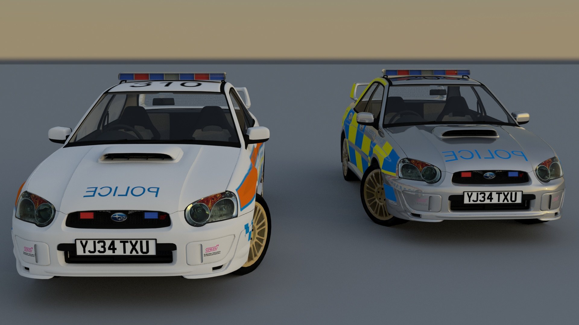 3D subaru impreza uk police - TurboSquid 1343567