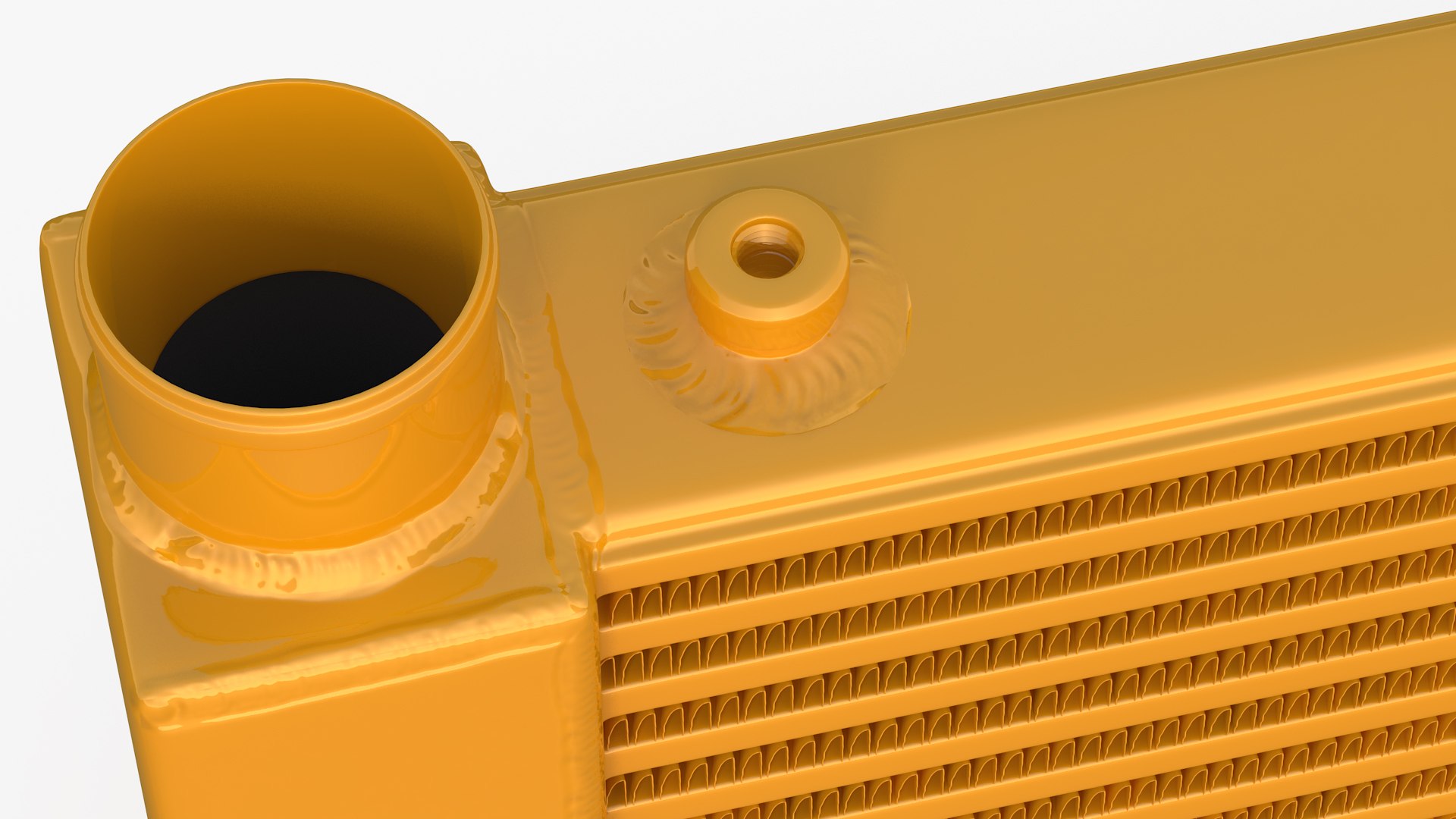 Mishimoto Gold Car Intercooler Up Side Pipes 3D - TurboSquid 1929780