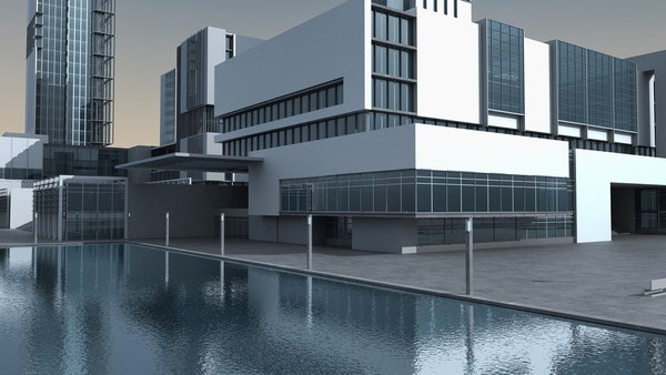 Modern city block 3D model - TurboSquid 1708861