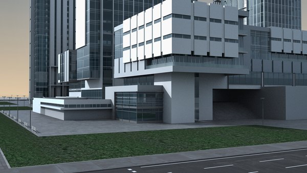 Modern city block 3D model - TurboSquid 1708861