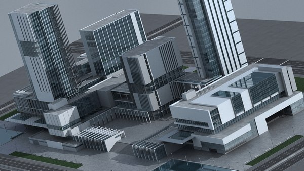 Modern city block 3D model - TurboSquid 1708861