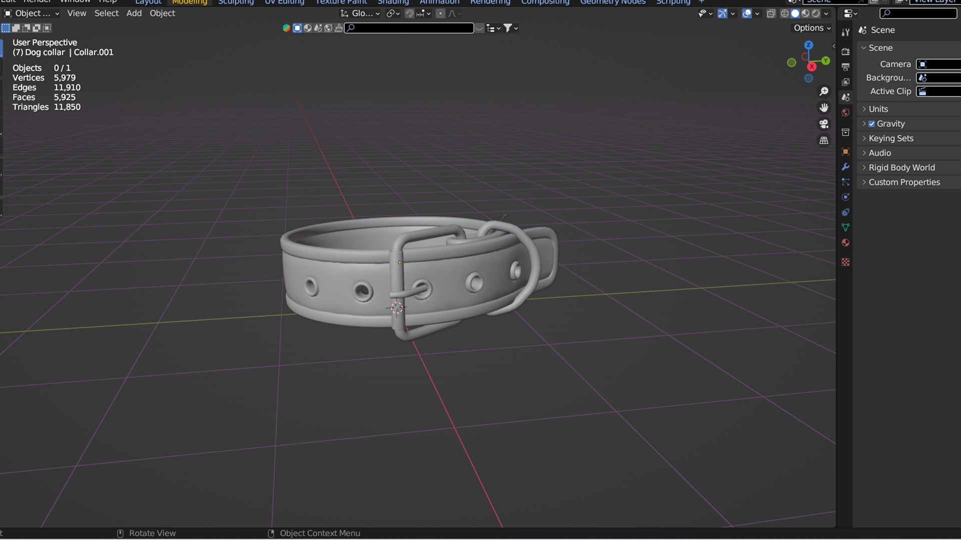 3D Dog Collar model - TurboSquid 2156517
