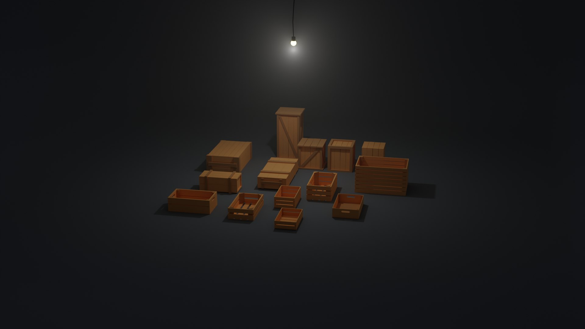 Low Poly Crates 3D Model - TurboSquid 1825563