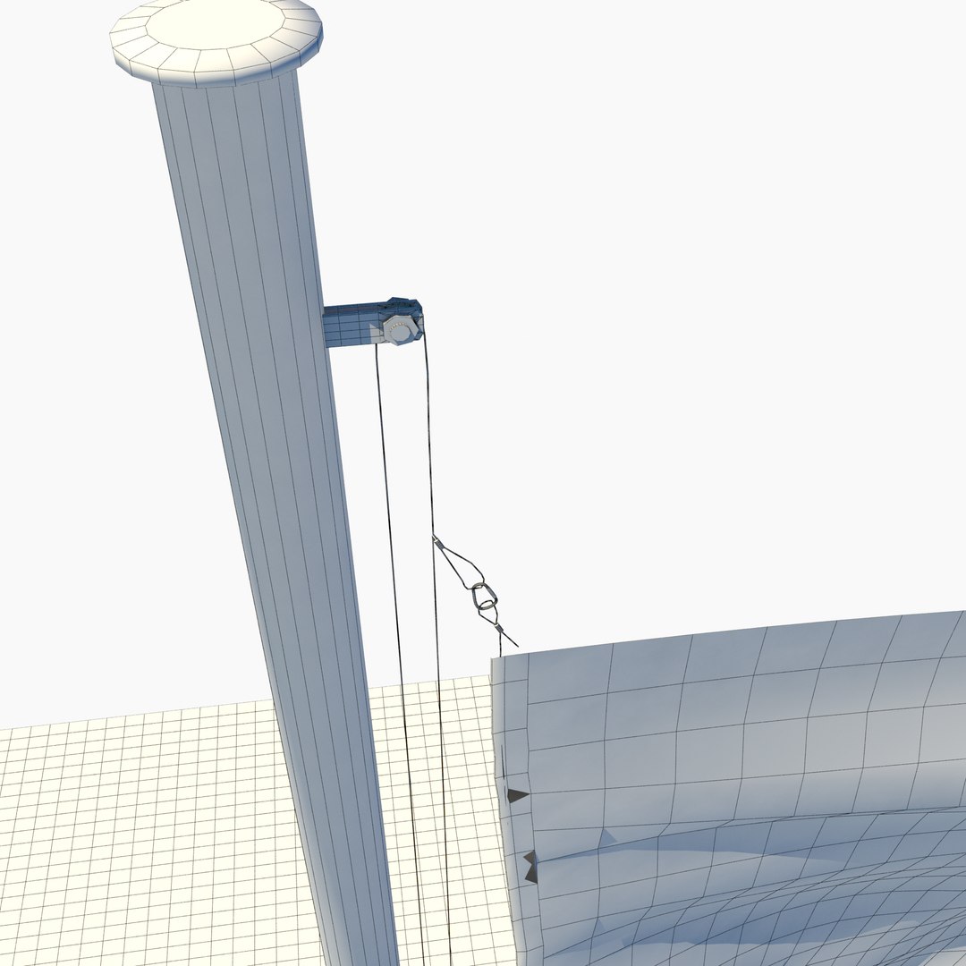 Flag Pole 3d Model