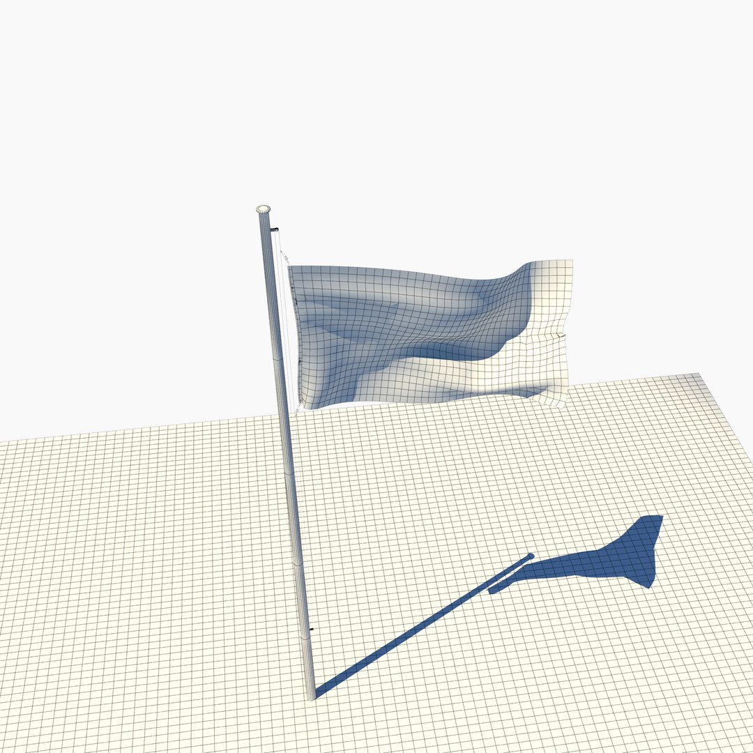 Flag Pole 3d Model