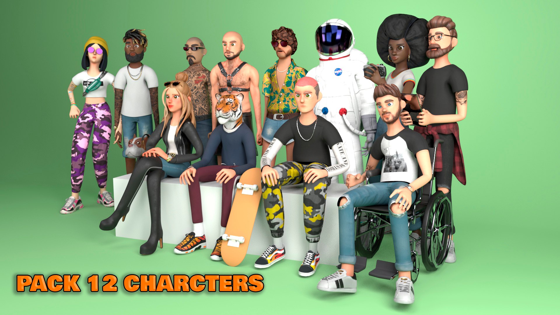 3D Pack Character Model - TurboSquid 1600807