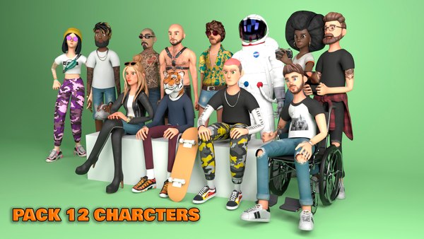 3D pack character model - TurboSquid 1600807