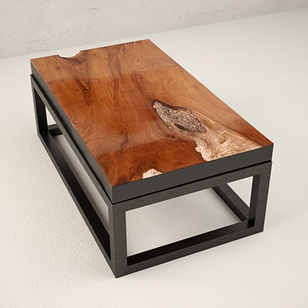 Teak coffee table model - TurboSquid 1217753