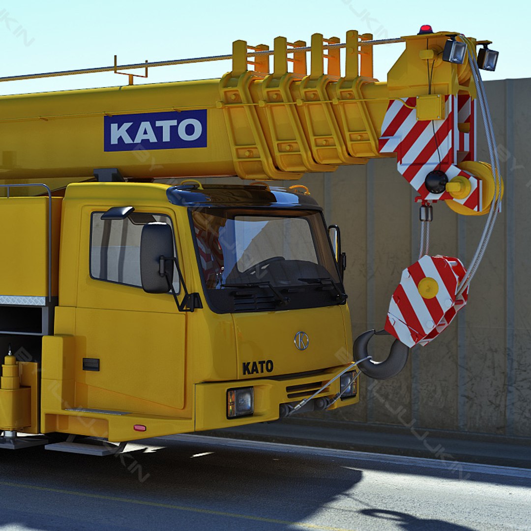 Realistic Mobile Crane Kato 3d Model