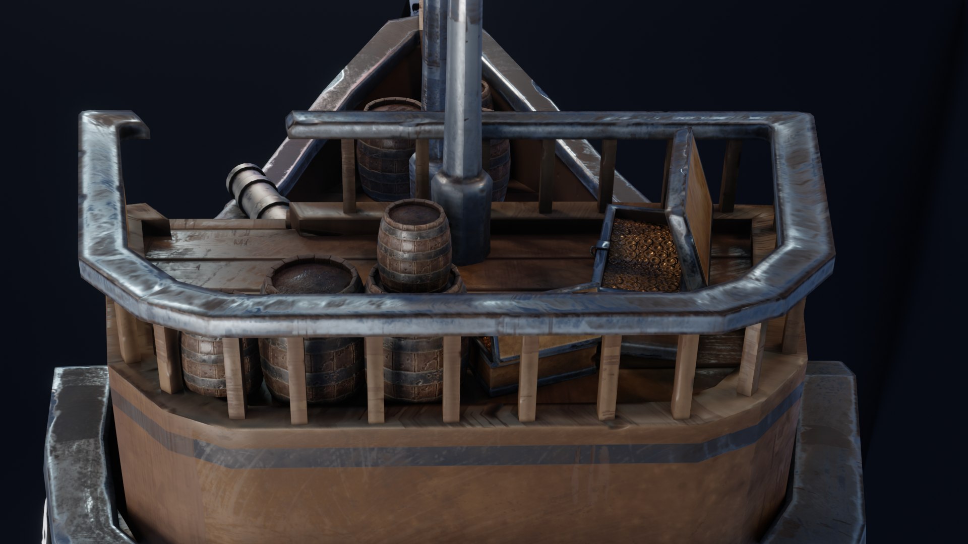 Stylized Pirate Ship Low Poly 3D Model - TurboSquid 2017325