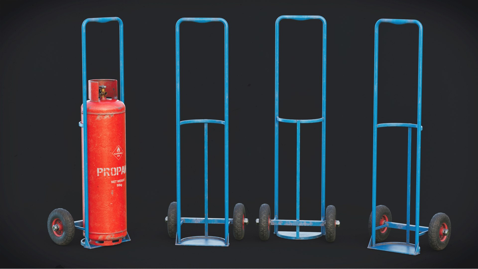 3D Gas Cylinders Collection GameReady - TurboSquid 2073494