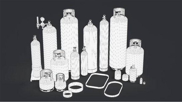 modelo 3d Gas Cylinders Collection GameReady - TurboSquid 2073494
