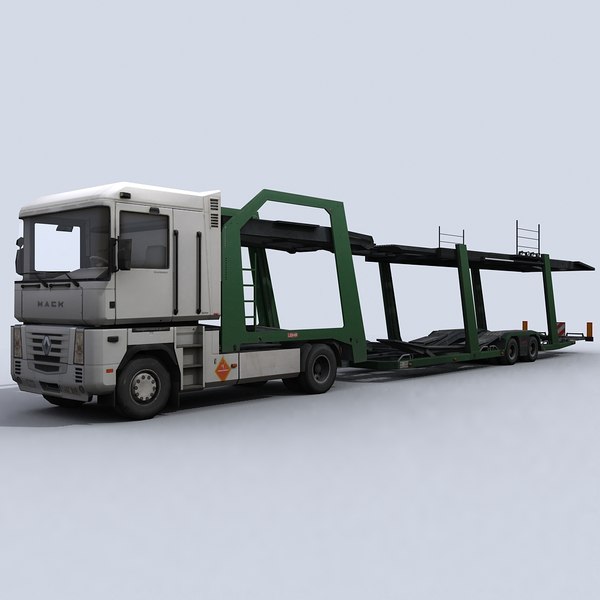 3d car transporter truck model