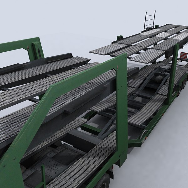 3d car transporter truck model