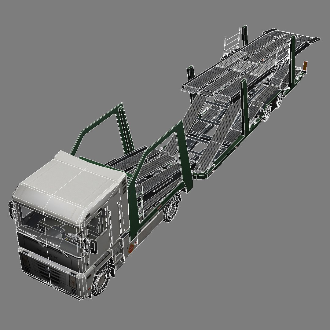 3d Car Transporter Truck Model