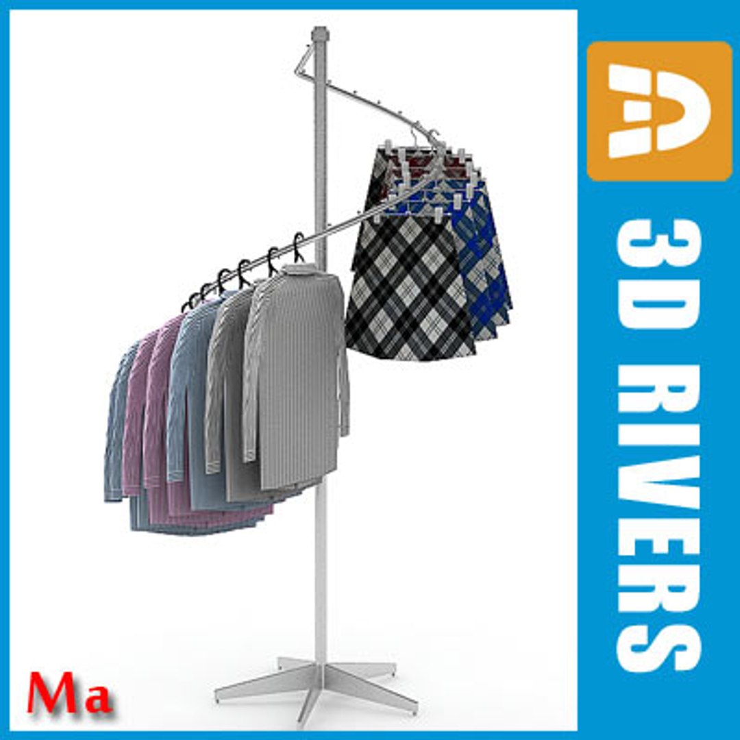 Clothing Rack V1 02 3d Model