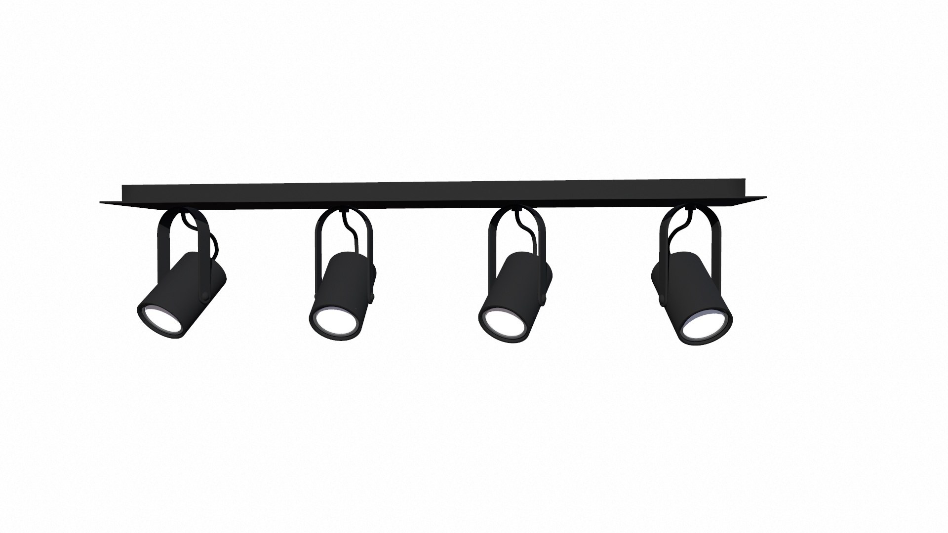 Black 4 Spot Lights 3D Model - TurboSquid 2325111