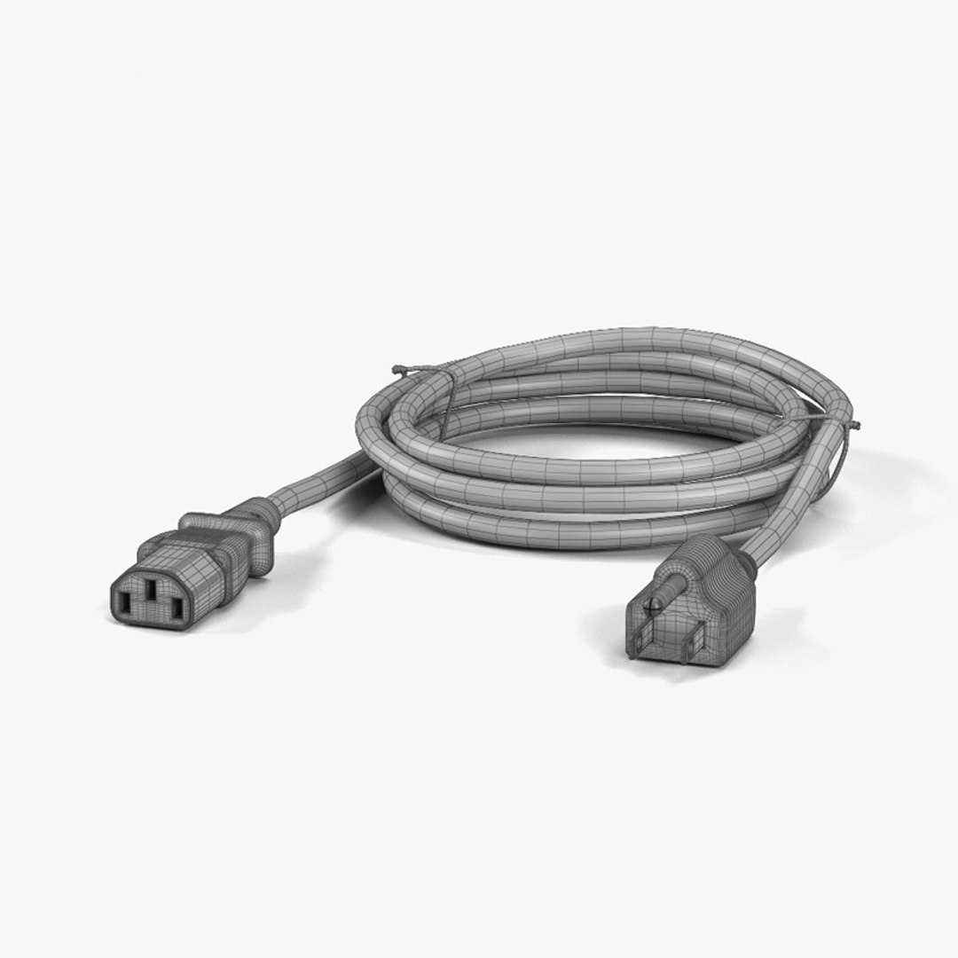 3D Power Cord - TurboSquid 1687807