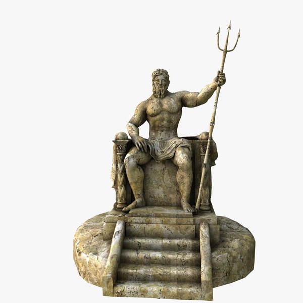 3d obj poseidon statue