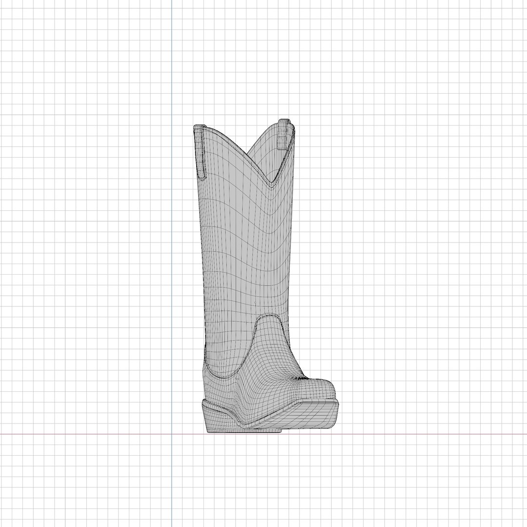 3D White Cowboy Boots Model - TurboSquid 2390822