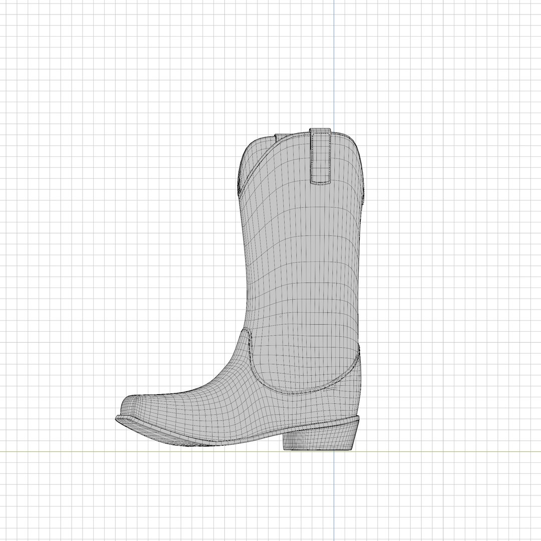 3D White Cowboy Boots Model - TurboSquid 2390822