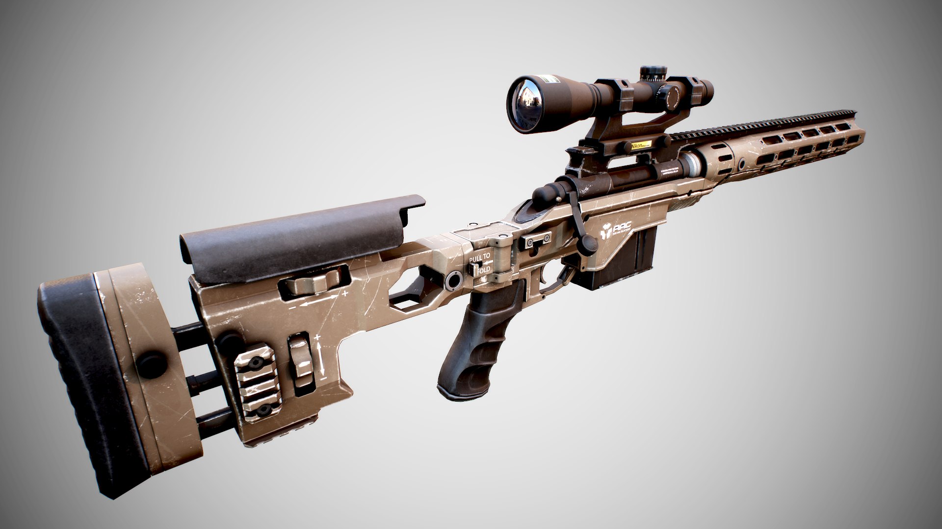 Rifle Remington 700 Racs 3d Model