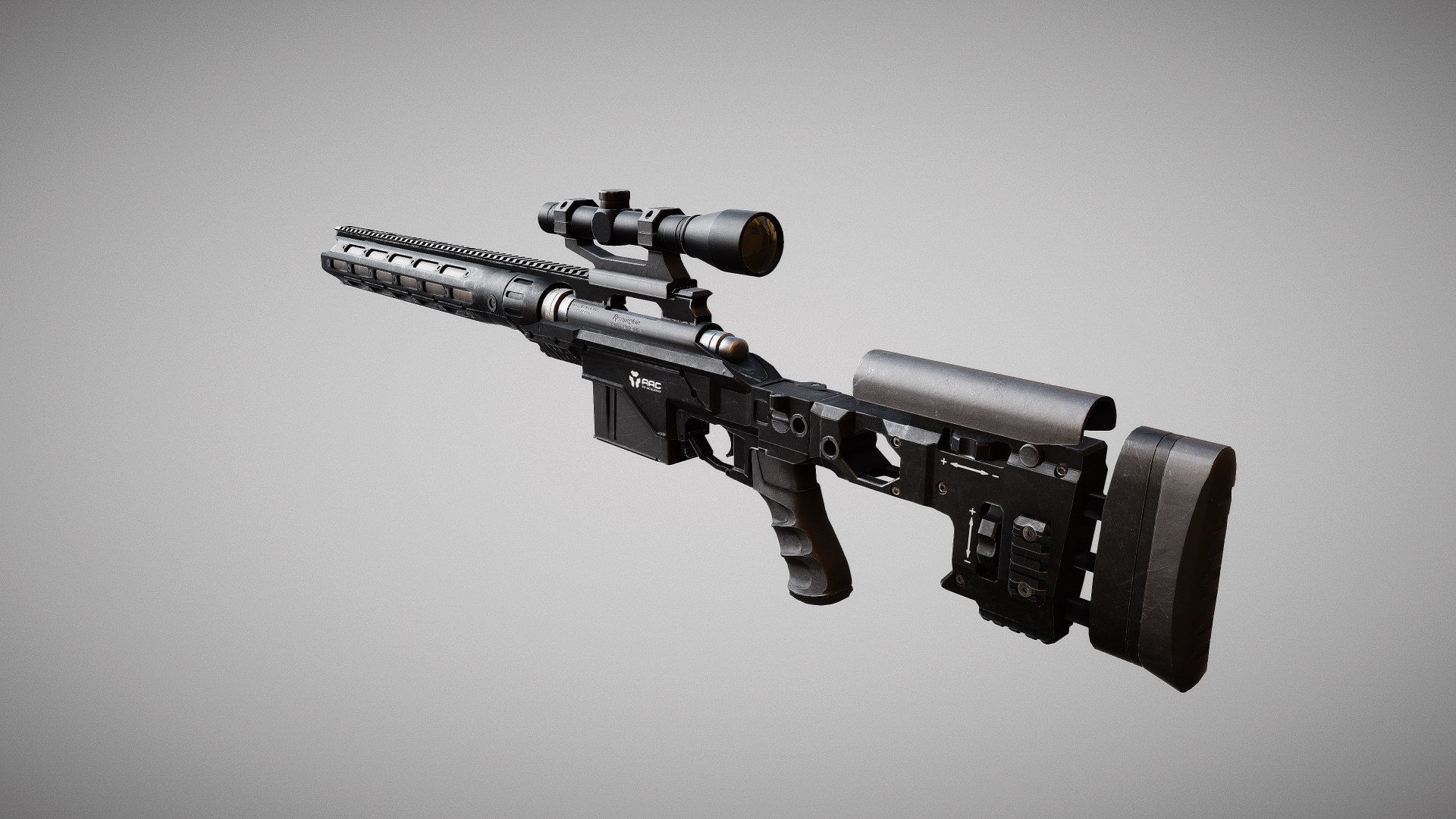 Rifle Remington 700 Racs 3d Model
