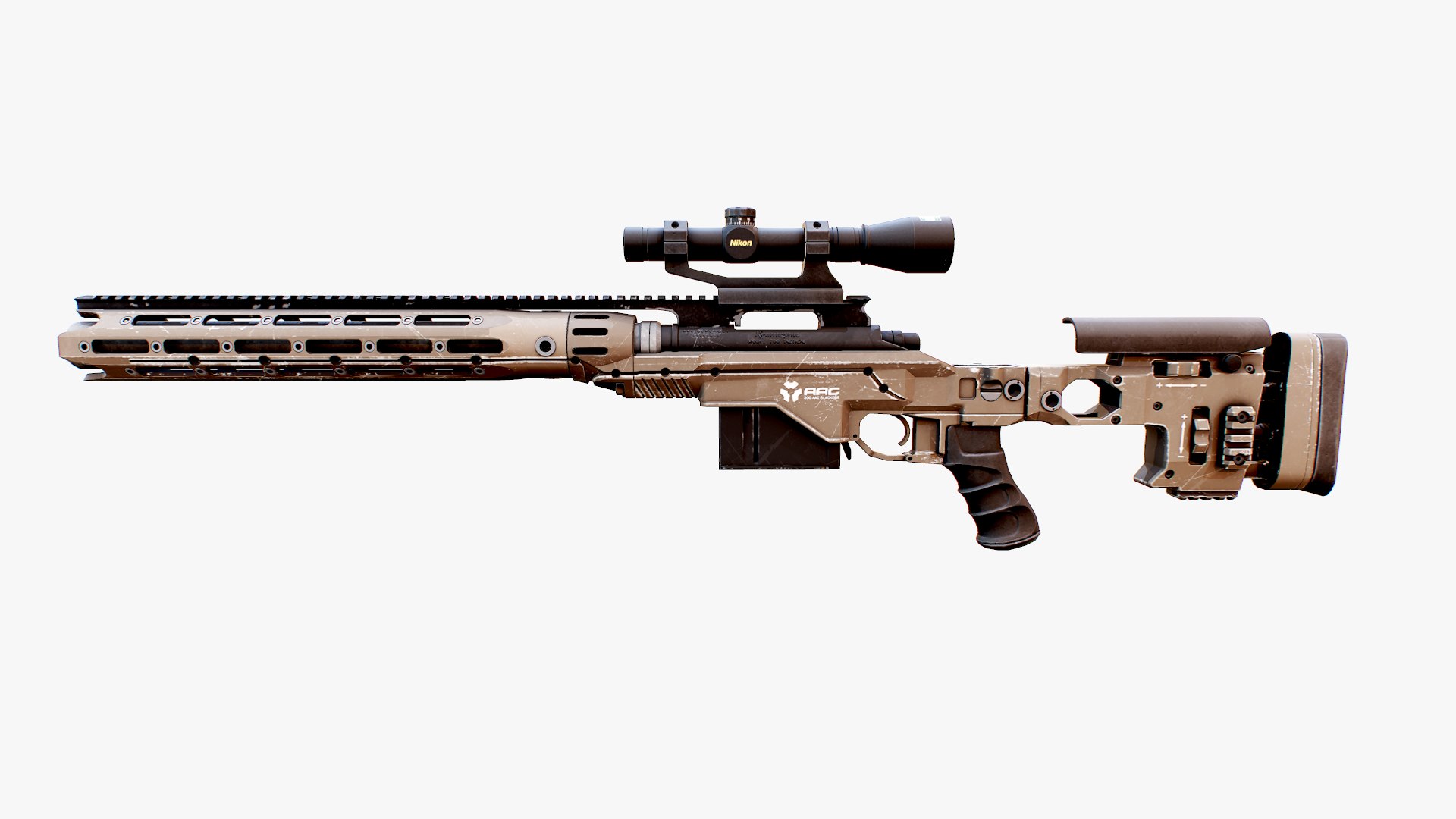 Rifle Remington 700 Racs 3d Model