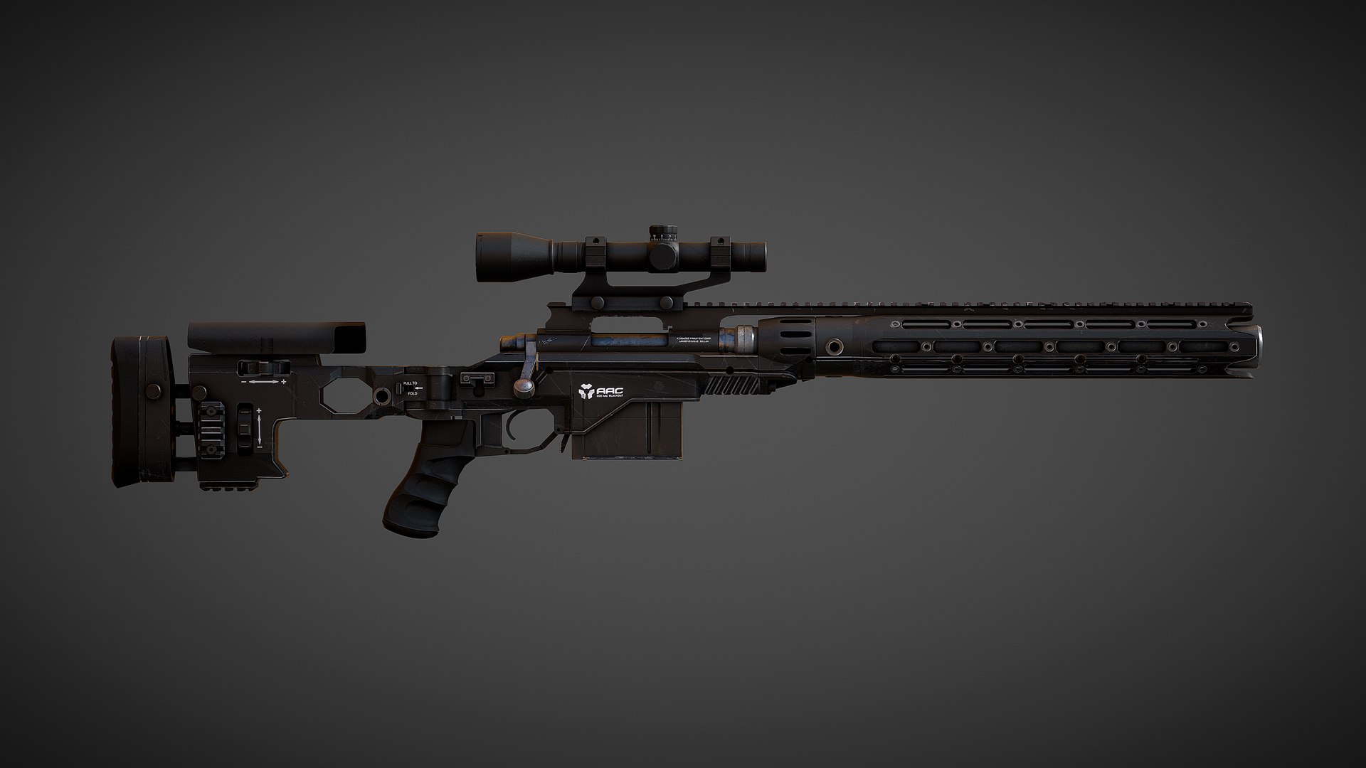 Rifle Remington 700 Racs 3d Model
