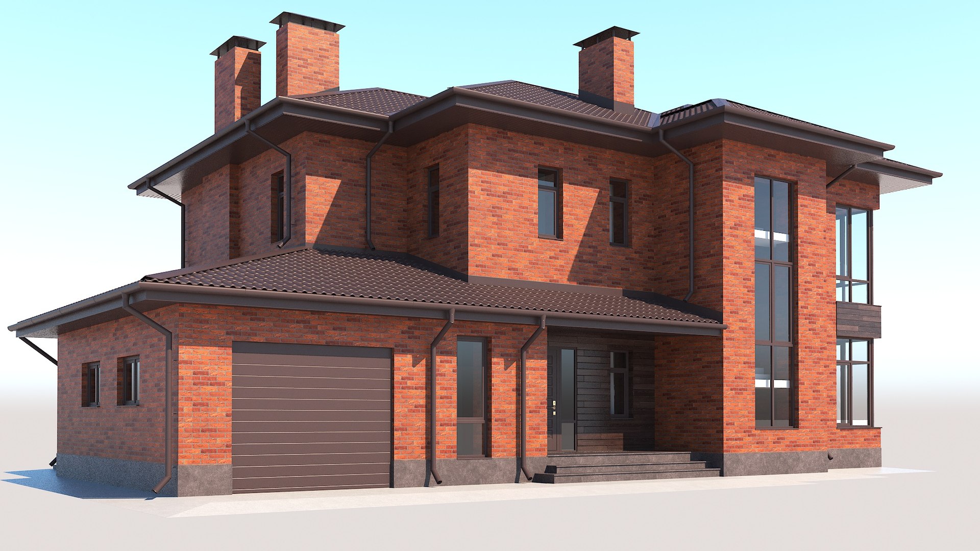 Red Brick Building 3D Model - TurboSquid 1562515