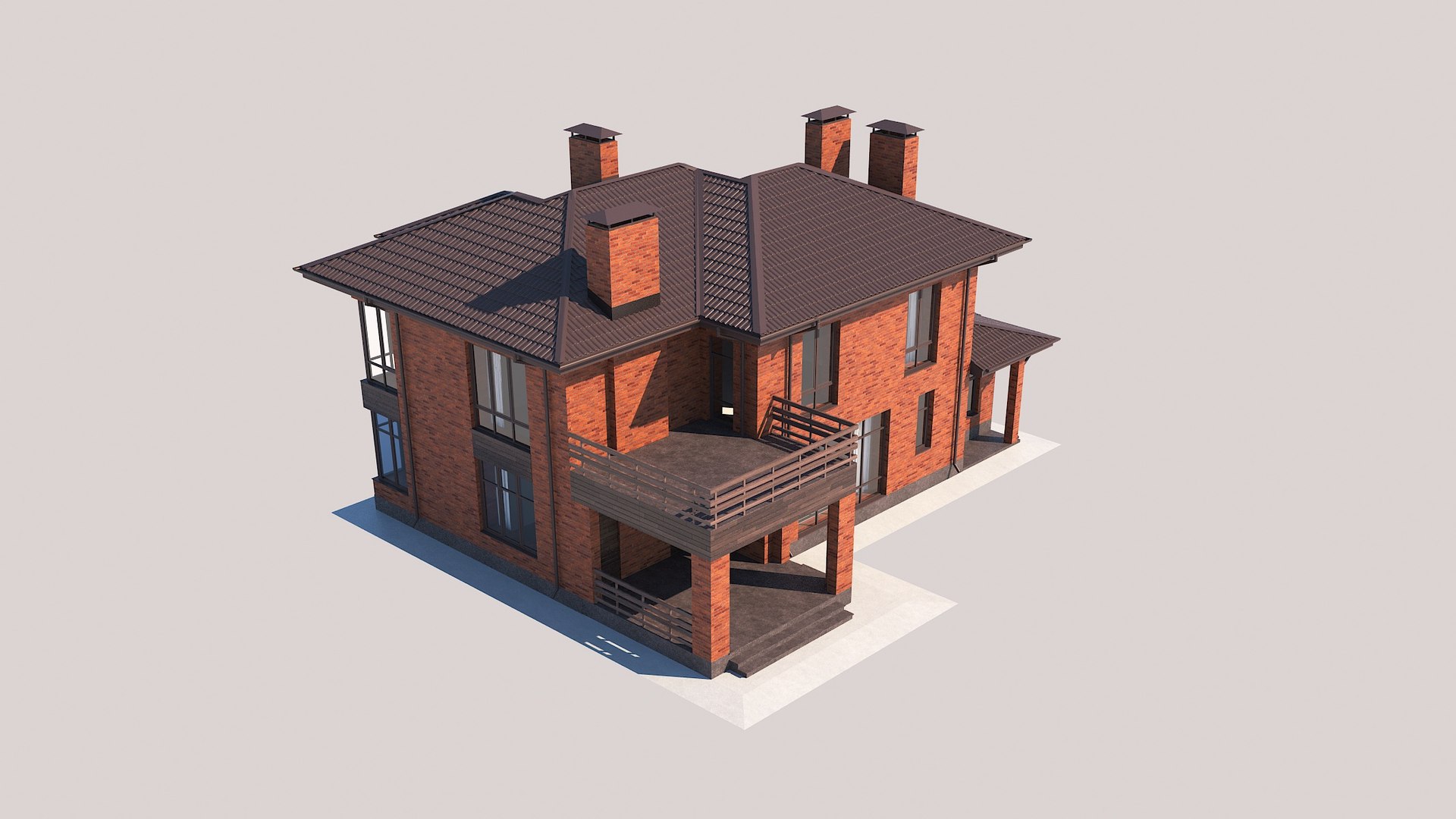 Red Brick Building 3D Model - TurboSquid 1562515