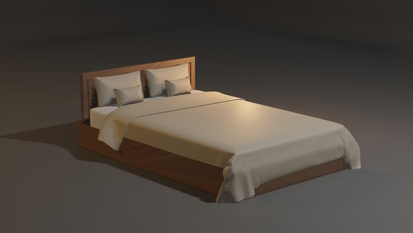 modelo 3d Cama Nórdica Doble - TurboSquid 2044498