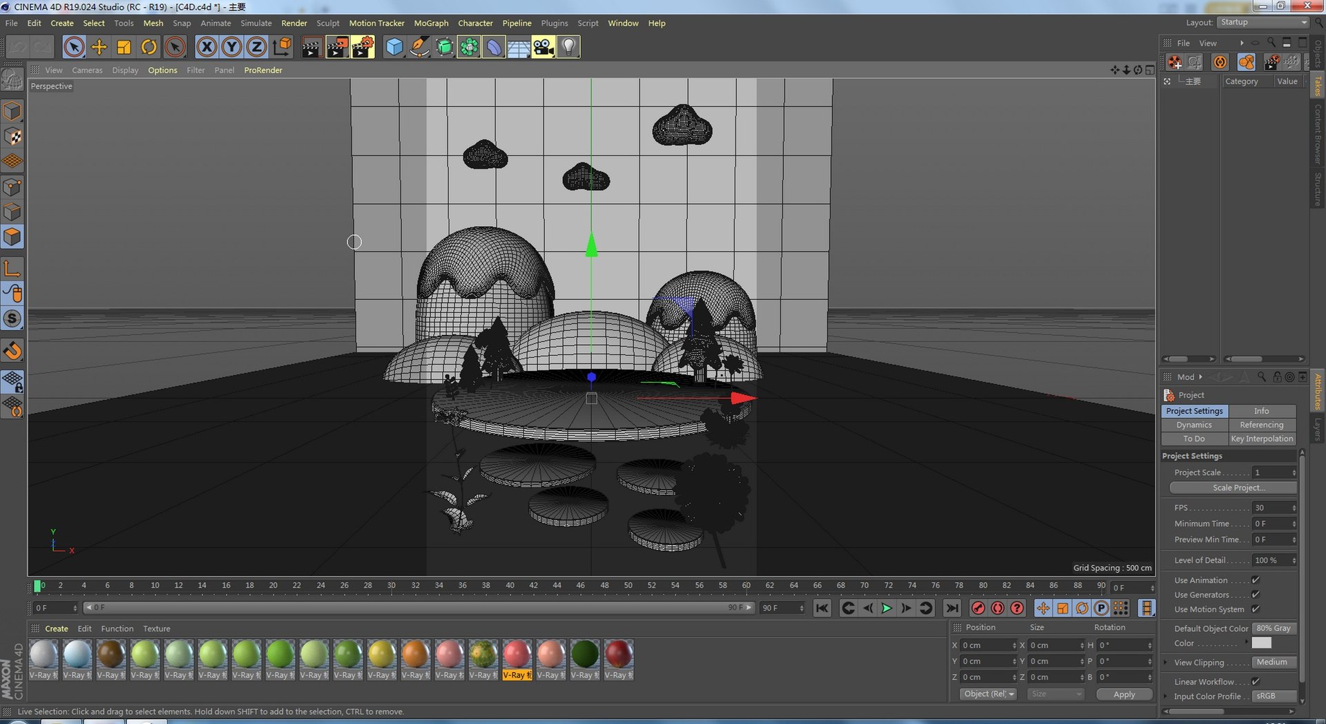 3D C4D Cartoon Green Field - TurboSquid 2101868