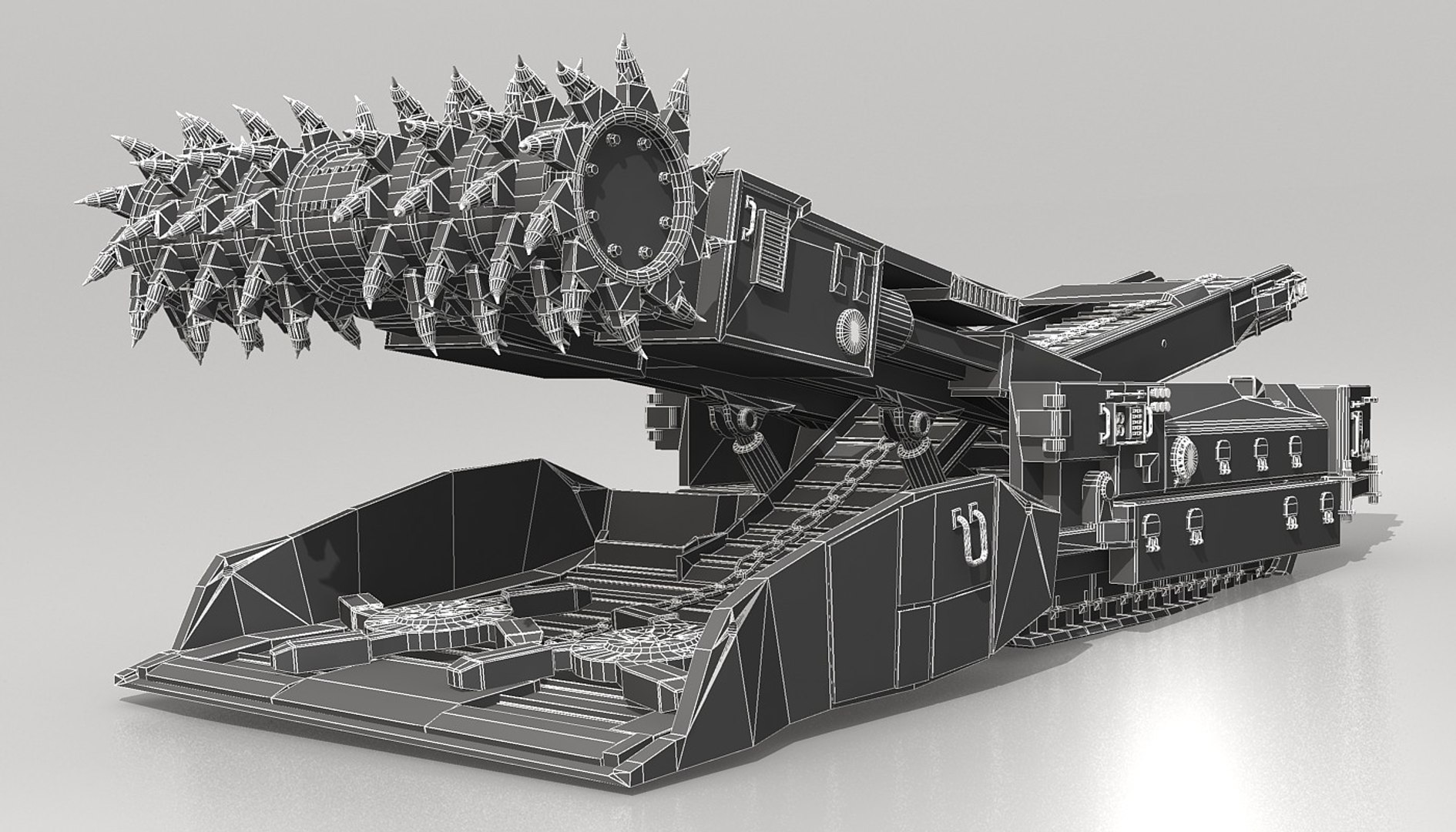 Continuous Miner 3d Model