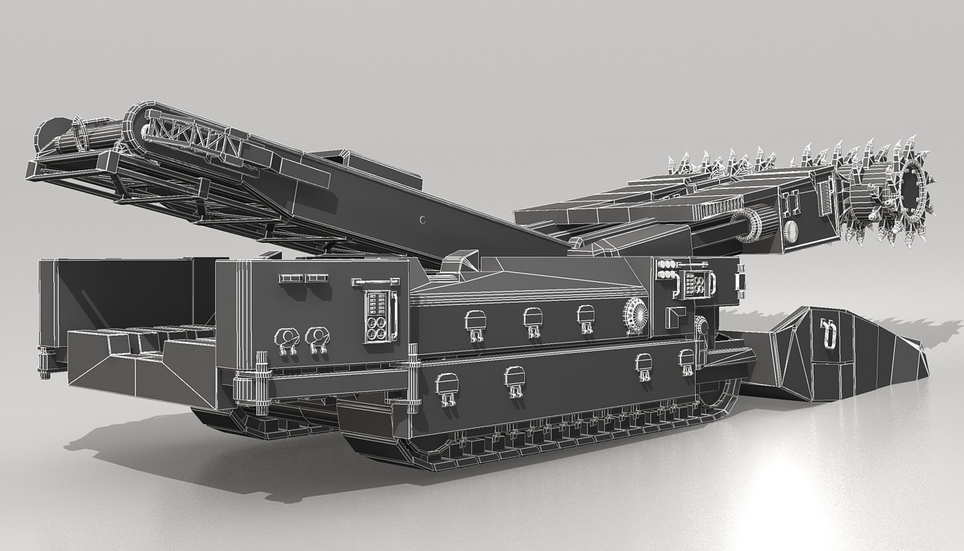 Continuous Miner 3d Model