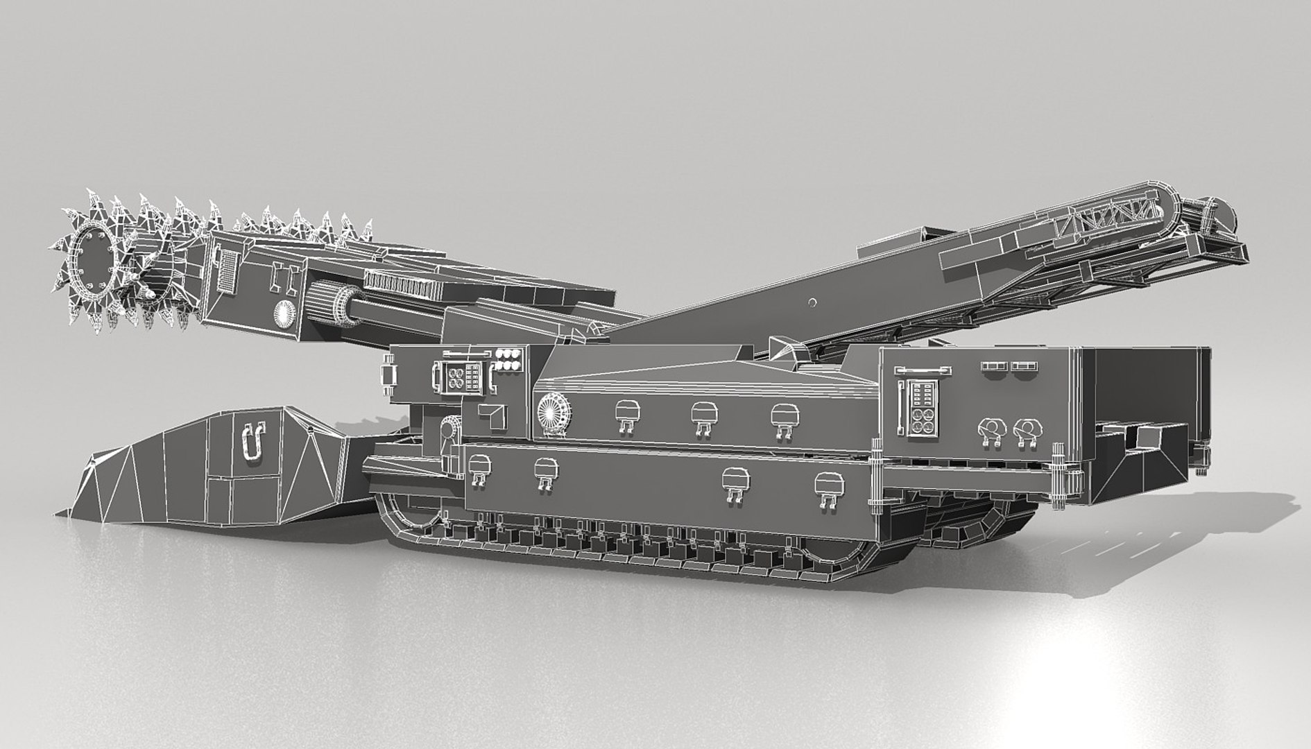 Continuous Miner 3d Model