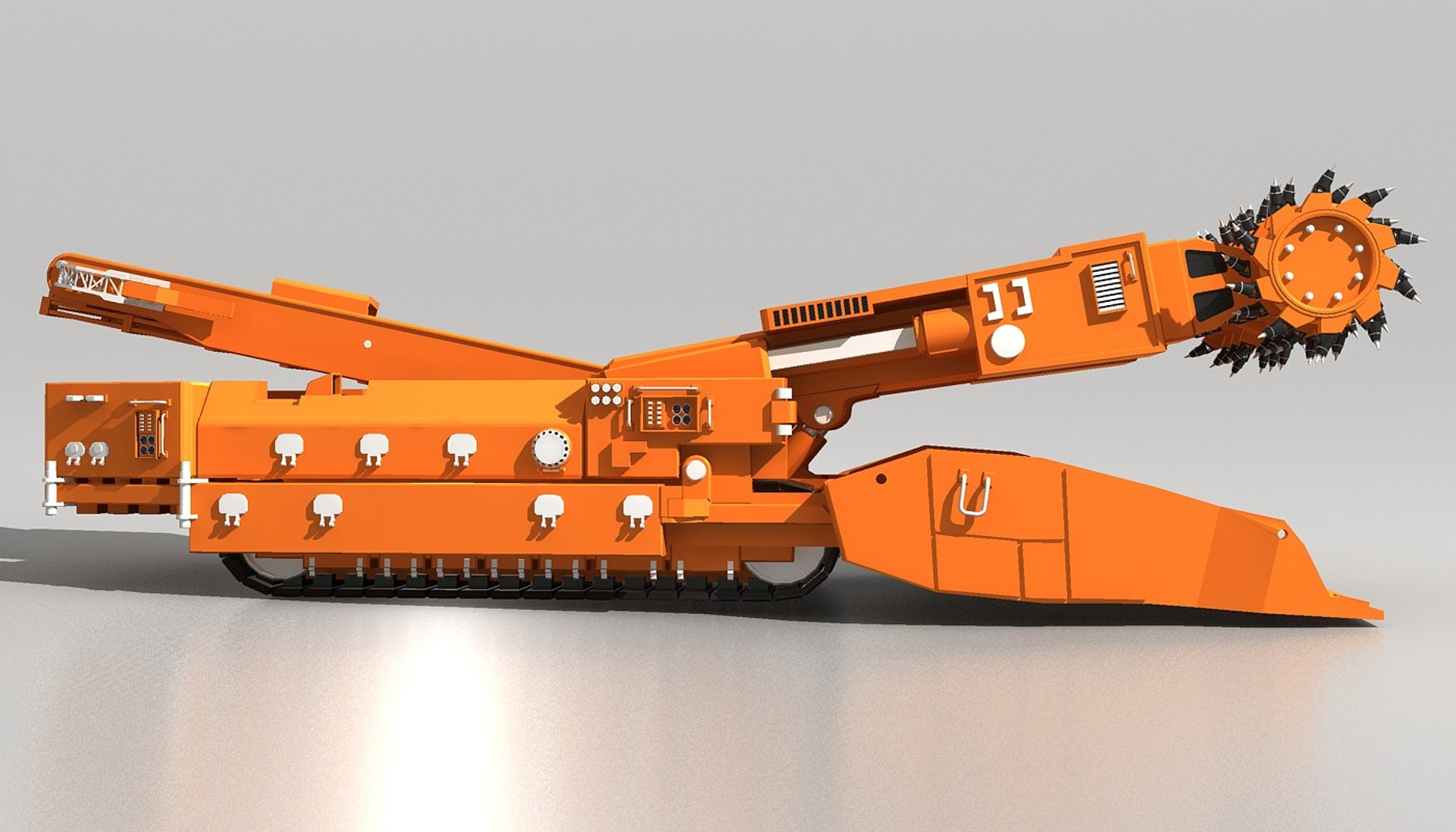 Continuous Miner 3d Model