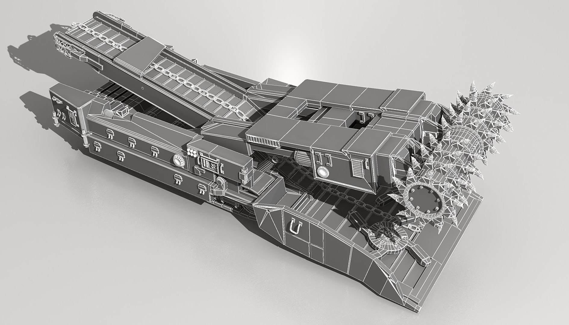 Continuous Miner 3d Model