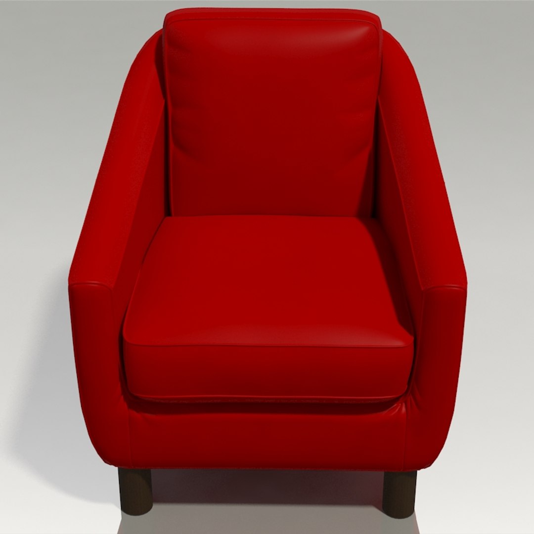 3D Red Leather Easy Chair - TurboSquid 1216019
