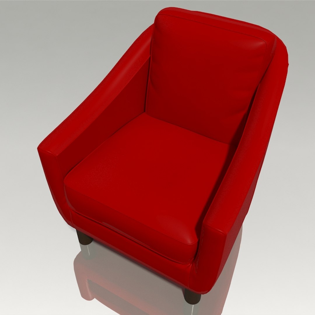 3D Red Leather Easy Chair - TurboSquid 1216019