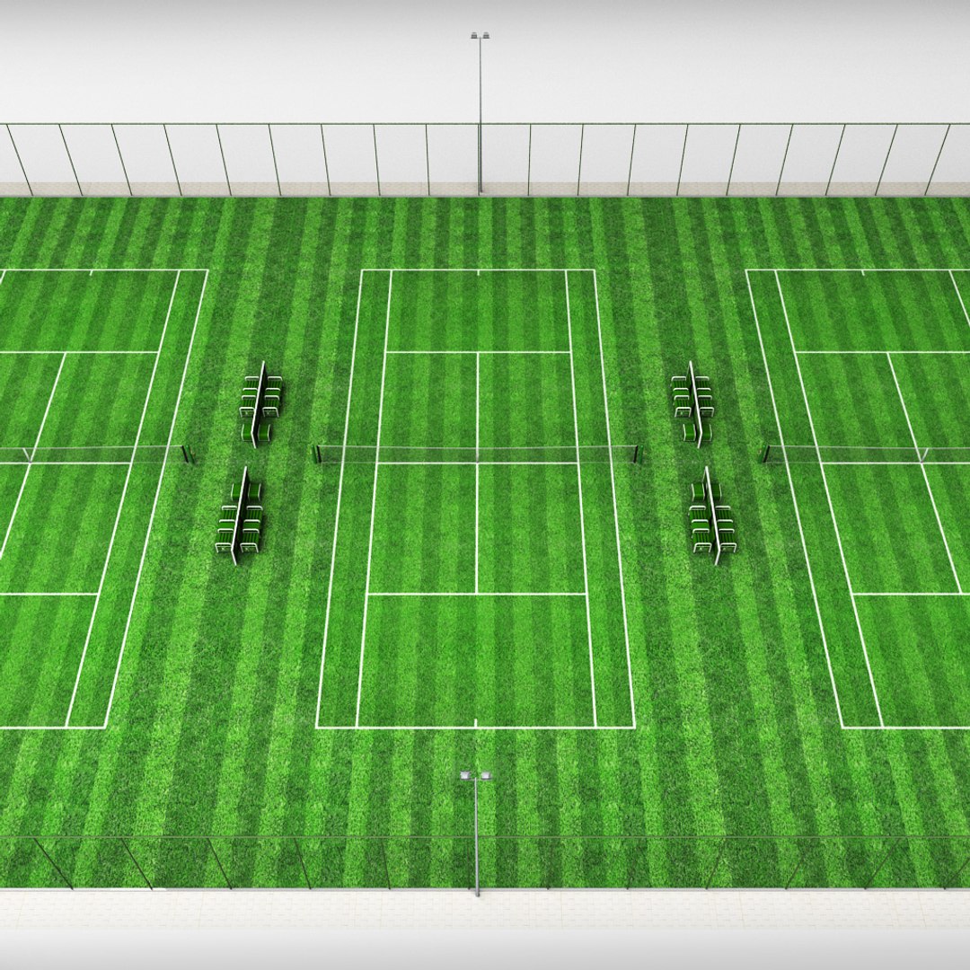 3d Tennis Court Stadium Arena Model