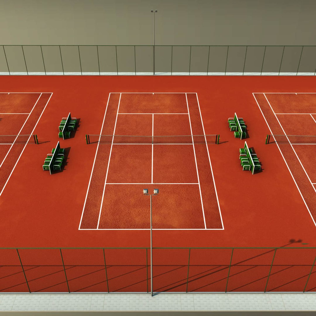 3d Tennis Court Stadium Arena Model