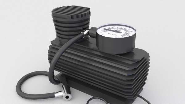 modelo 3d Mini compresor de aire portátil para coche Lowpoly (1 ...